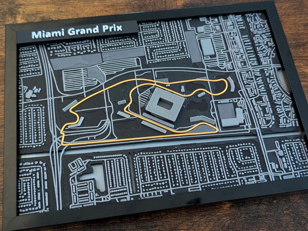 Miami Grand Prix 3D Miniature v2 - Free 3D Print Model - MakerWorld