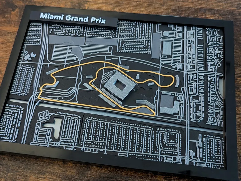 Miami Grand Prix 3D Miniature v2 - Free 3D Print Model - MakerWorld