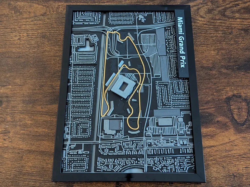 Miami Grand Prix 3D Miniature v2 - Free 3D Print Model - MakerWorld