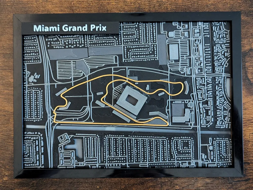 Miami Grand Prix 3D Miniature v2 by jarvizar MakerWorld: Download Free ...