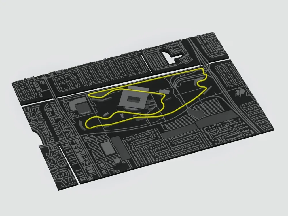 Miami Grand Prix 3D Miniature v2 - Free 3D Print Model - MakerWorld