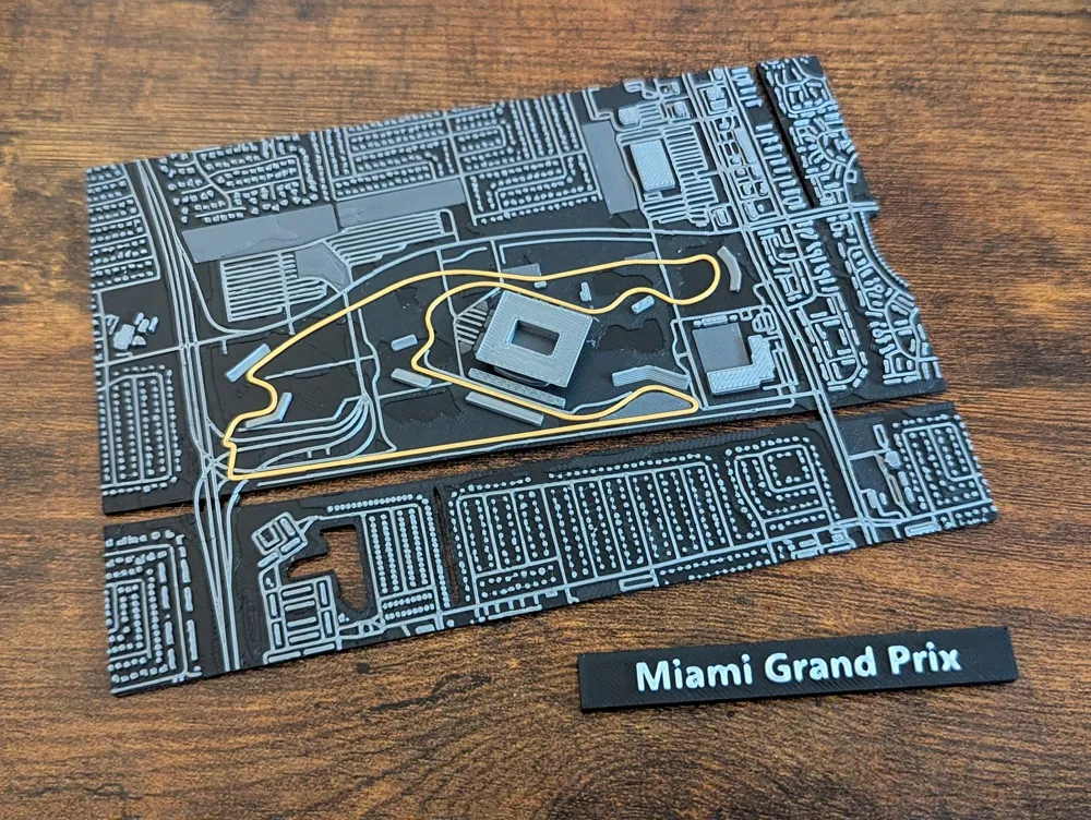 Miami Grand Prix 3D Miniature v2 - Free 3D Print Model - MakerWorld