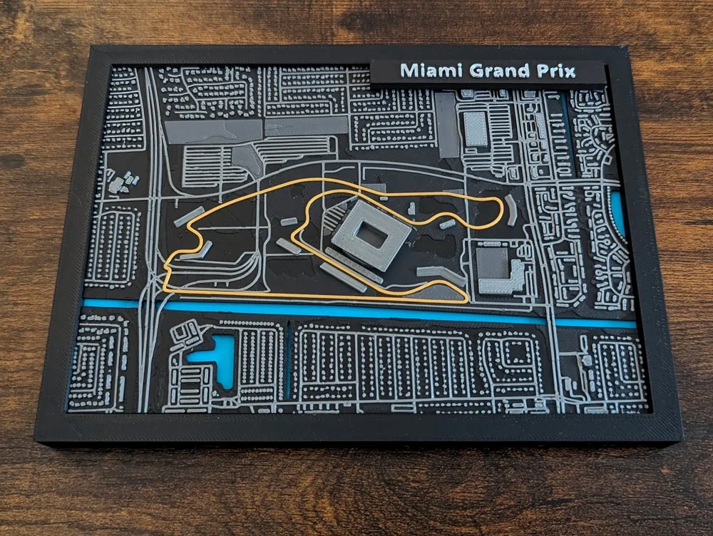 Miami Grand Prix 3D Miniature v2 by jarvizar MakerWorld: Download Free ...