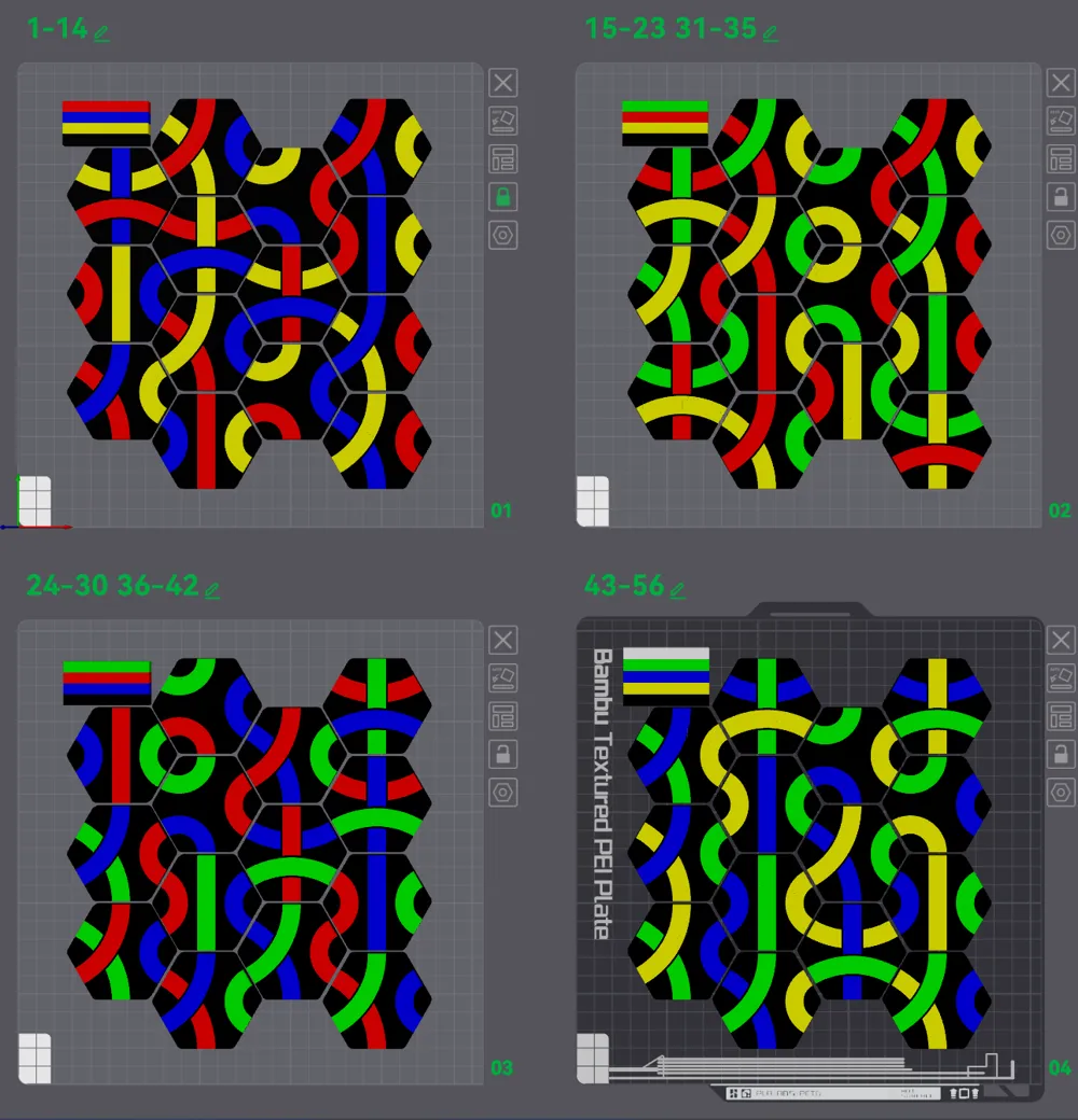 Tantrix Puzzle Game with 56 pieces by tomtom5893 - MakerWorld