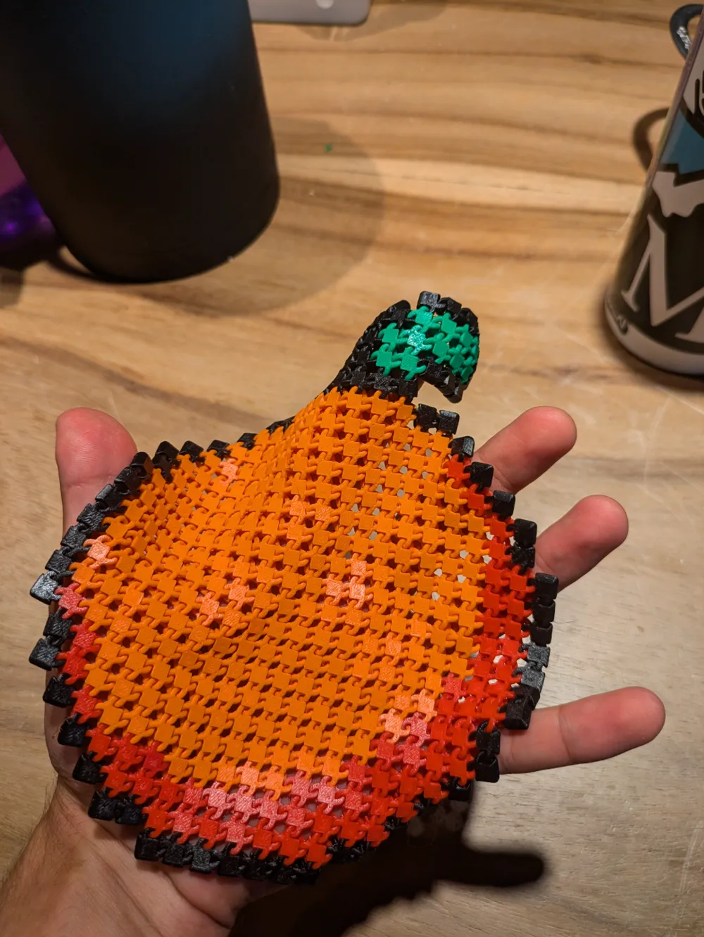 Chainmail Fabric Orange Pixel Art by Thain - MakerWorld