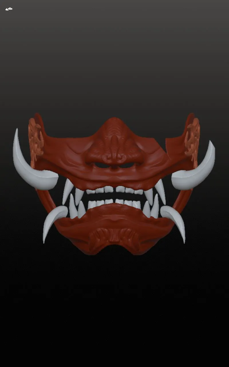 oni mask - Free 3D Print Model - MakerWorld
