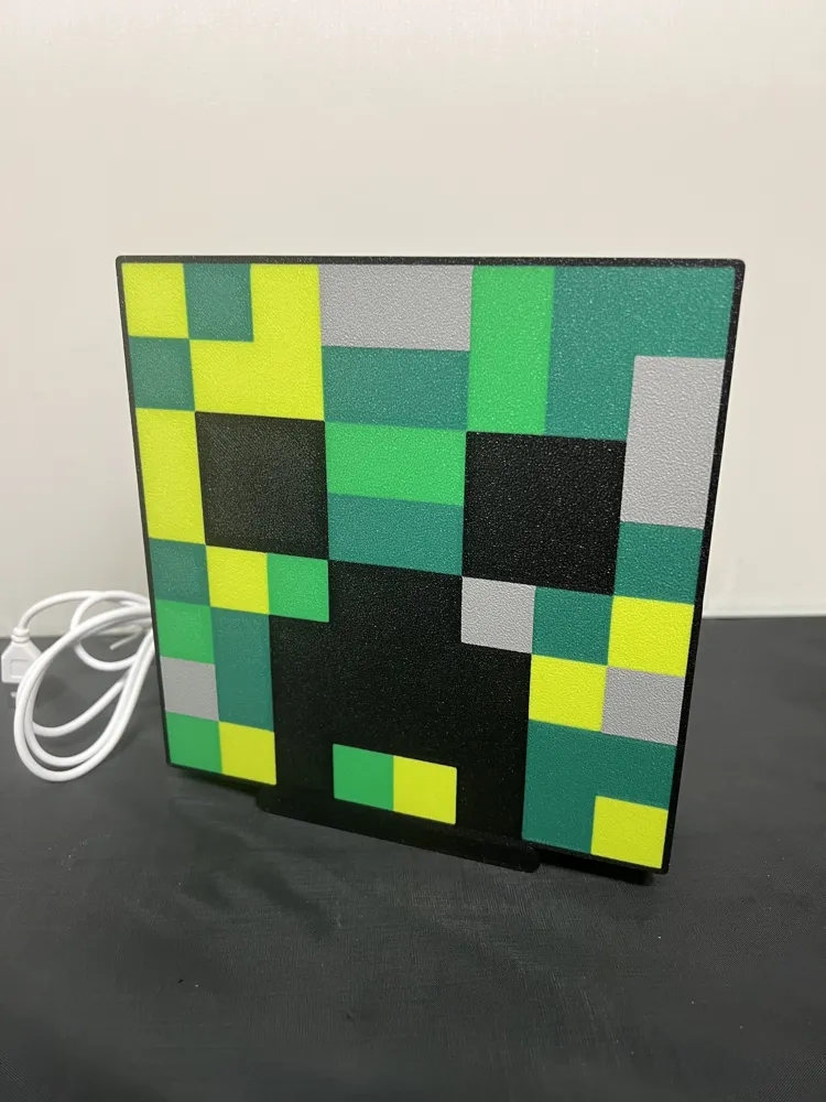 Minecraft Creeper Lightbox - Free 3D Print Model - MakerWorld