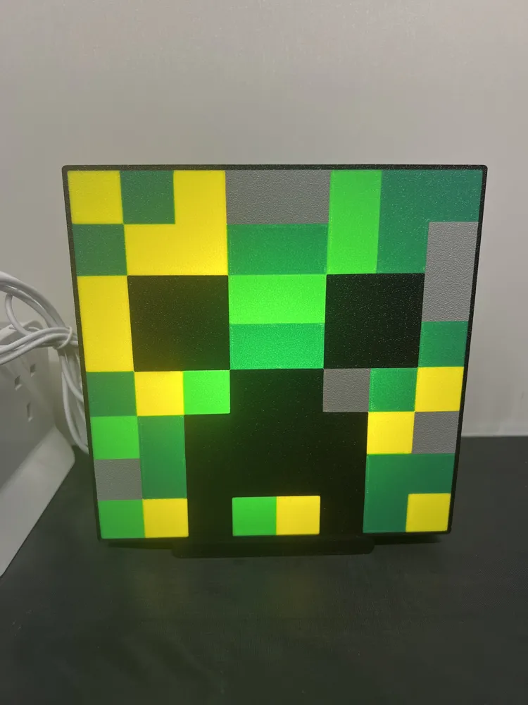 Minecraft Creeper Lightbox - Free 3D Print Model - MakerWorld