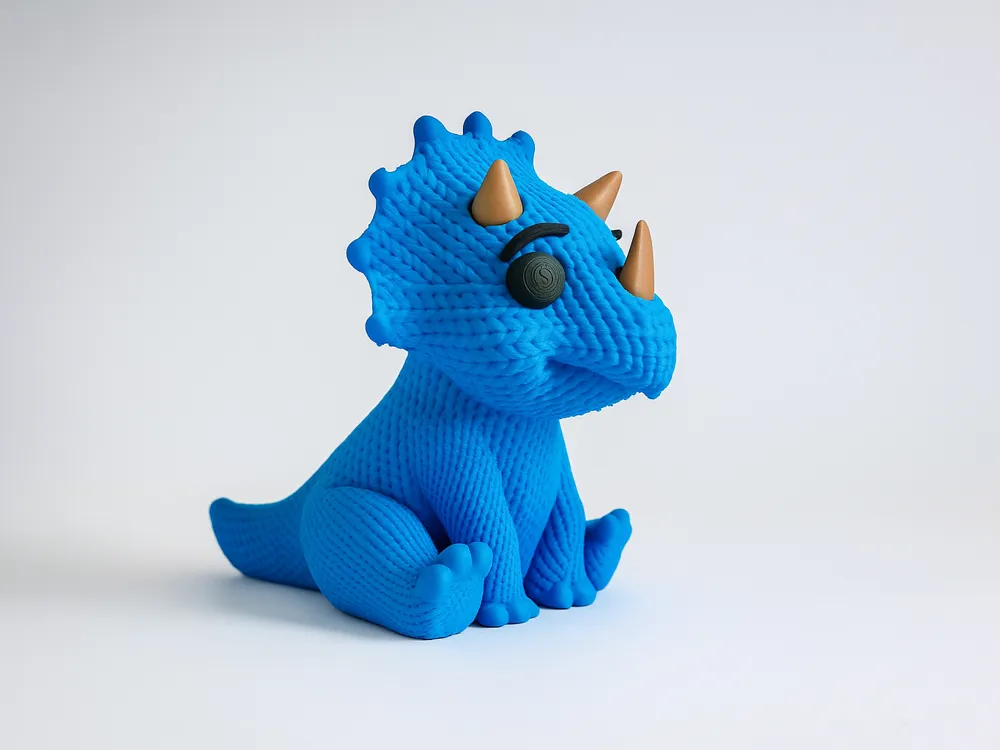 Dinosaurio Triceratops de punto - Sin AMS Animales adorables por Draft.Axis MakerWorld: Descarga ...