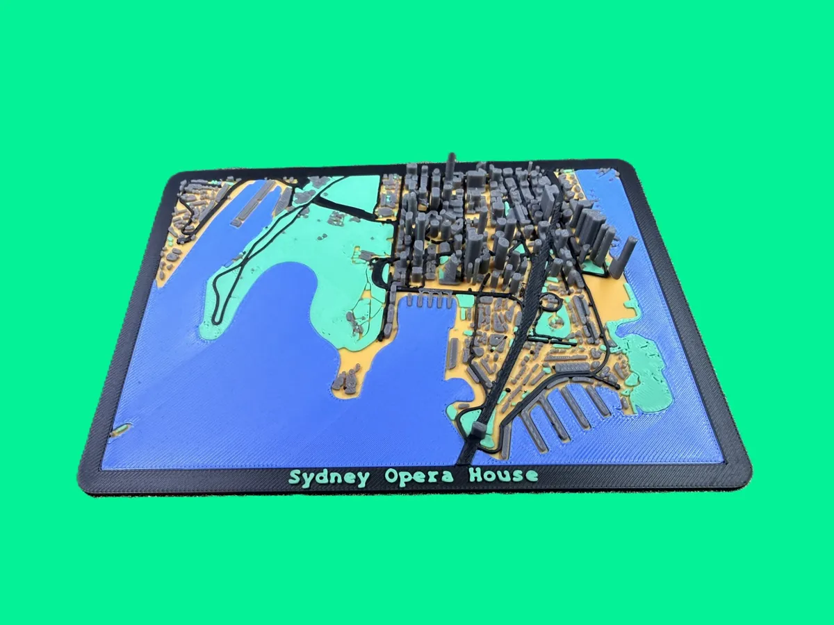 3D Map Opera House SYDNEY Australia - Free 3D Print Model - MakerWorld