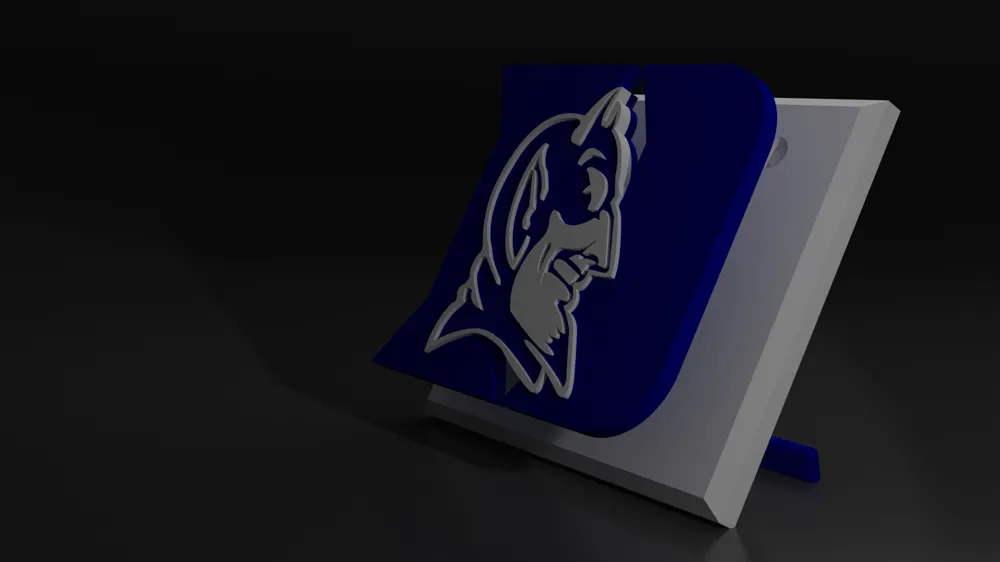 NCAA Duke Blue Devils Floating Logo Sign - Free 3D Print Model - MakerWorld