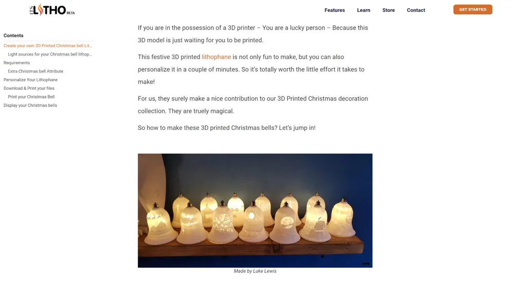 Christmas Lithophane Bell Decoration by luke - MakerWorld