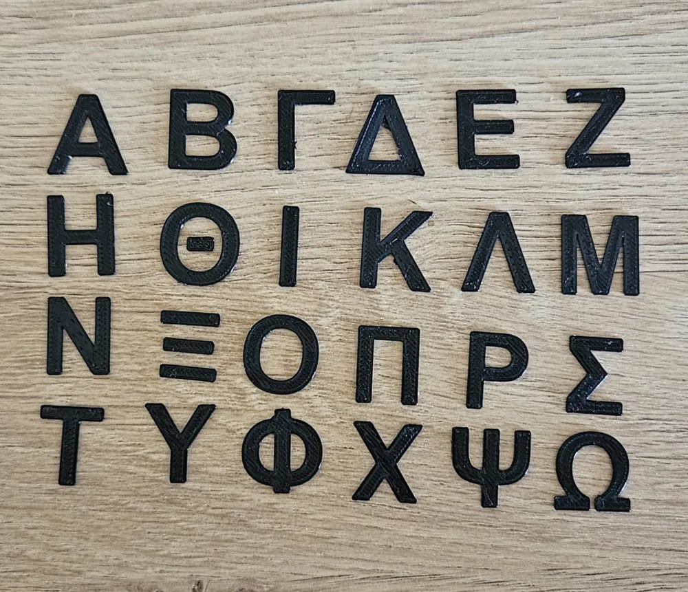 Greek Alphabet (Uppercase & Lowercase) by zan.kostas - MakerWorld