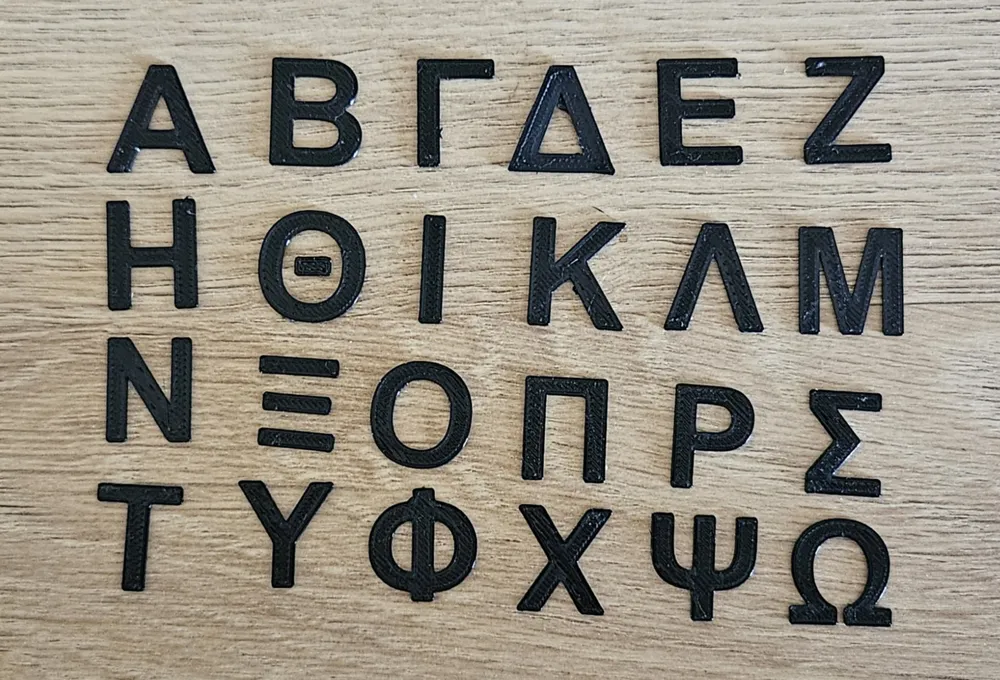 Greek Alphabet (Uppercase & Lowercase) by zan.kostas - MakerWorld