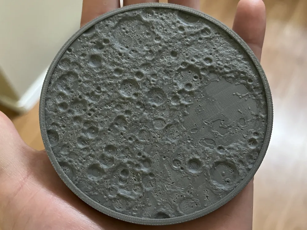 Cratered Moon Coaster by DBow MakerWorld: Download Free 3D Models