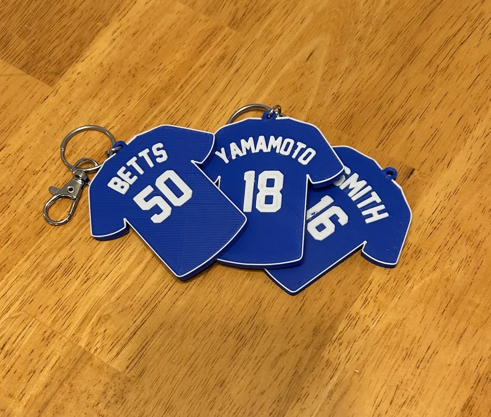Los Angeles Dodgers Jersey Keychain - Free 3D Print Model - MakerWorld