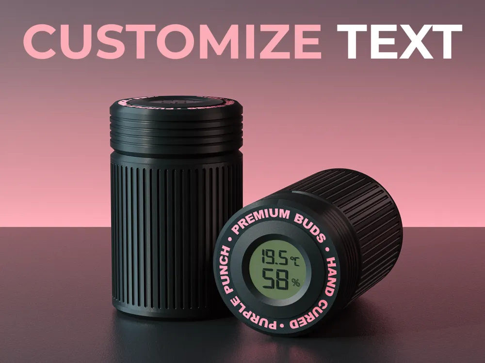 Cannabis Bud Curing Jar with Hygrometer - Free 3D Print Model - MakerWorld