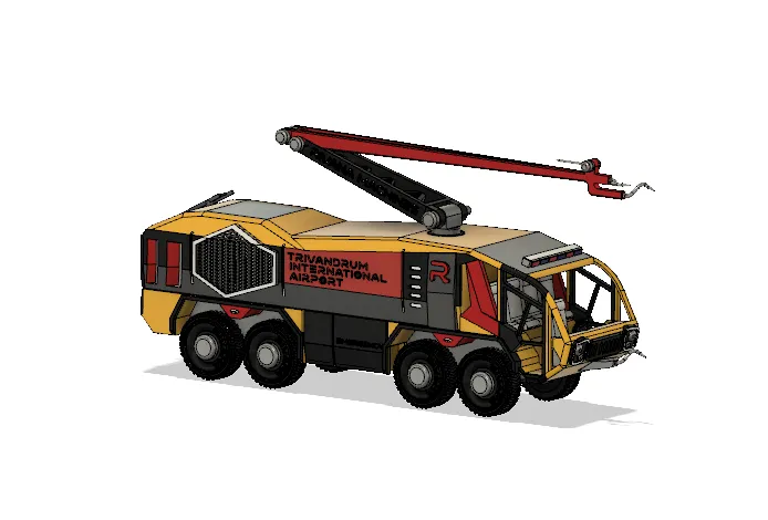 Yellow Airport Fire Truck Engine 8X8 with Movements by Black Jack ...