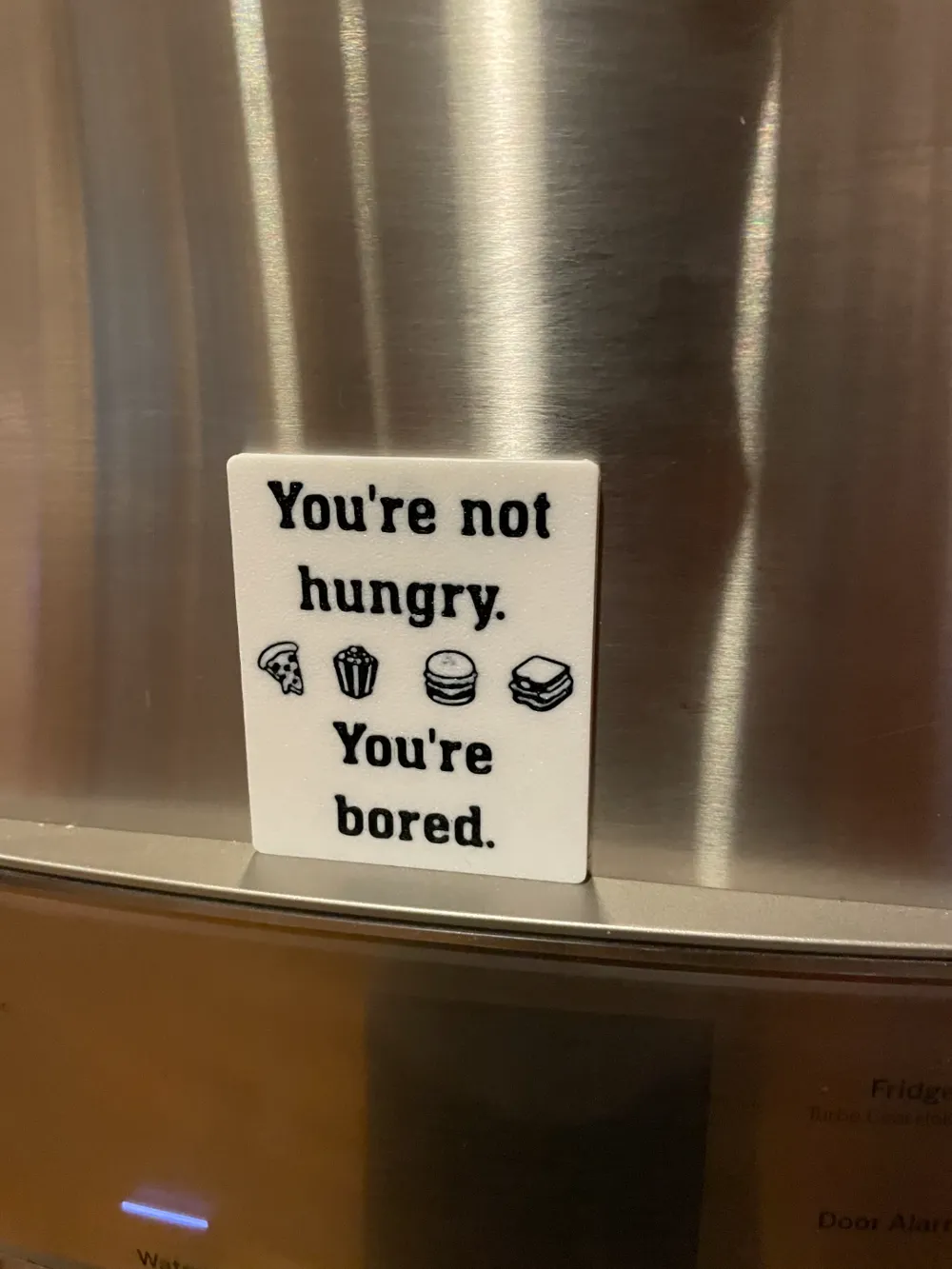 Not Hungry Fridge Magnet / Bored / Motivational / by 3D Prints This ...