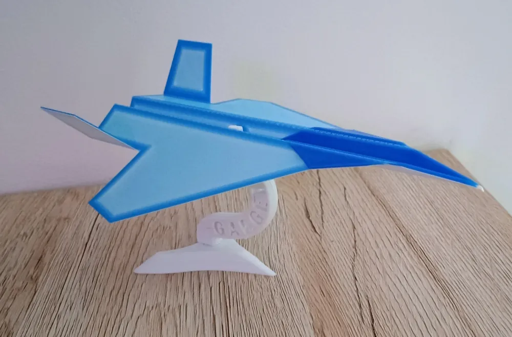 Jet Fighter Model - Flying folded plane with Stand by GlazGarage ...