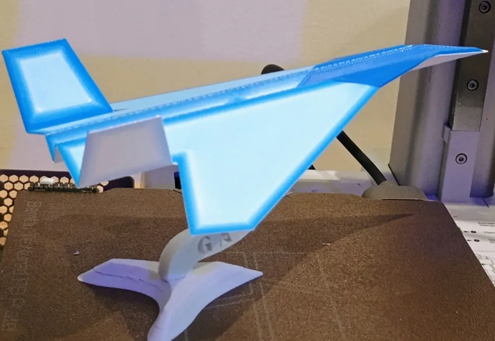 Jet Fighter Model - Flying folded plane with Stand by GlazGarage ...