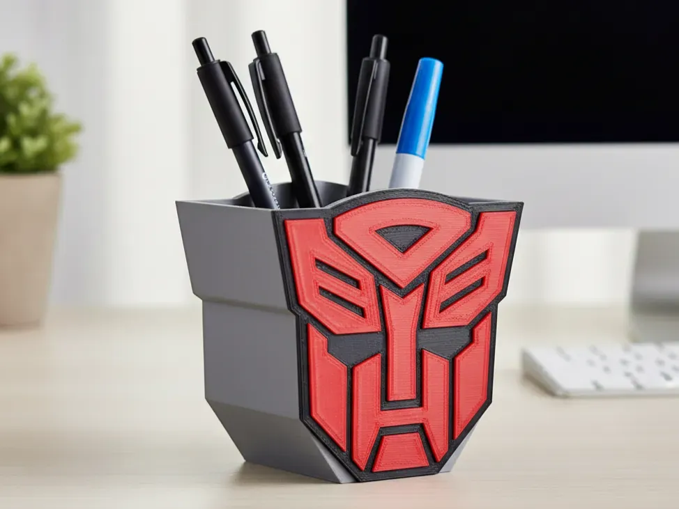 Pen Holder - Transformers Autobot Optimus Prime - Free 3D Print Model ...