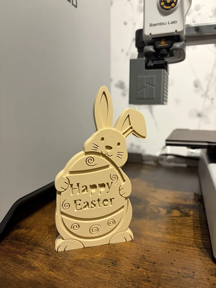 Easter Decoration "Happy Easter" - Free 3D Print Model - MakerWorld