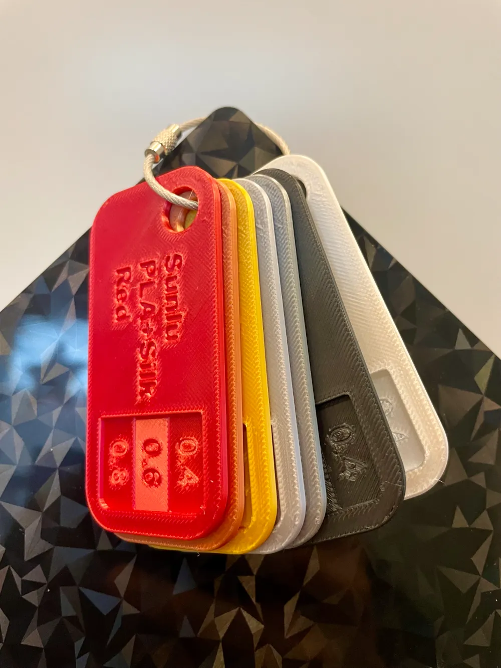 Filament Sample Swatches Card Sunlu Redline PLA Samples PLA+ Silk Label ...