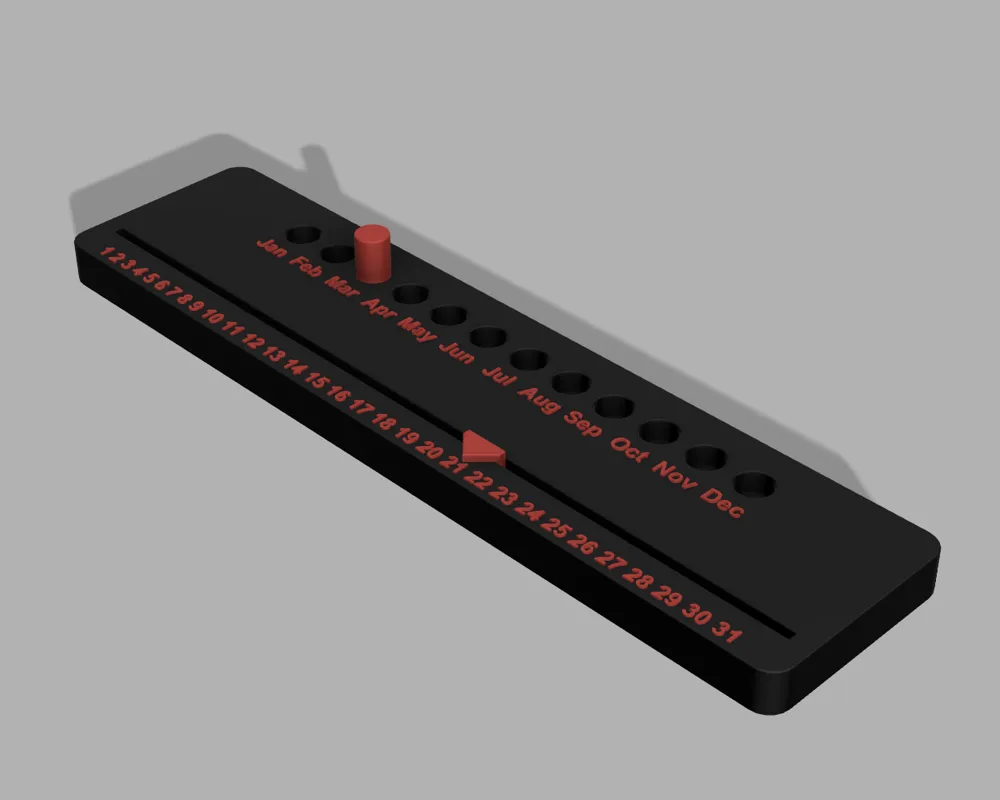 Desk Calendar - Multilingual 3D Printable Model for Daily Organization ...