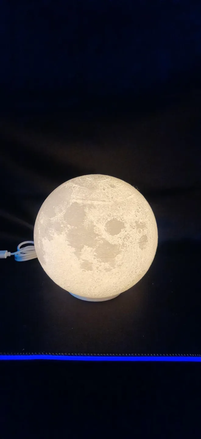 Globe Lithophane Lamps (Moon and Mars) by Pla Dreams - MakerWorld