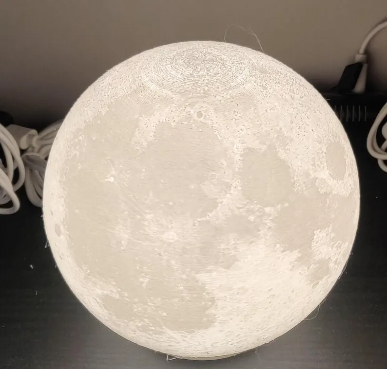 Globe Lithophane Lamps (Moon and Mars) by Pla Dreams - MakerWorld