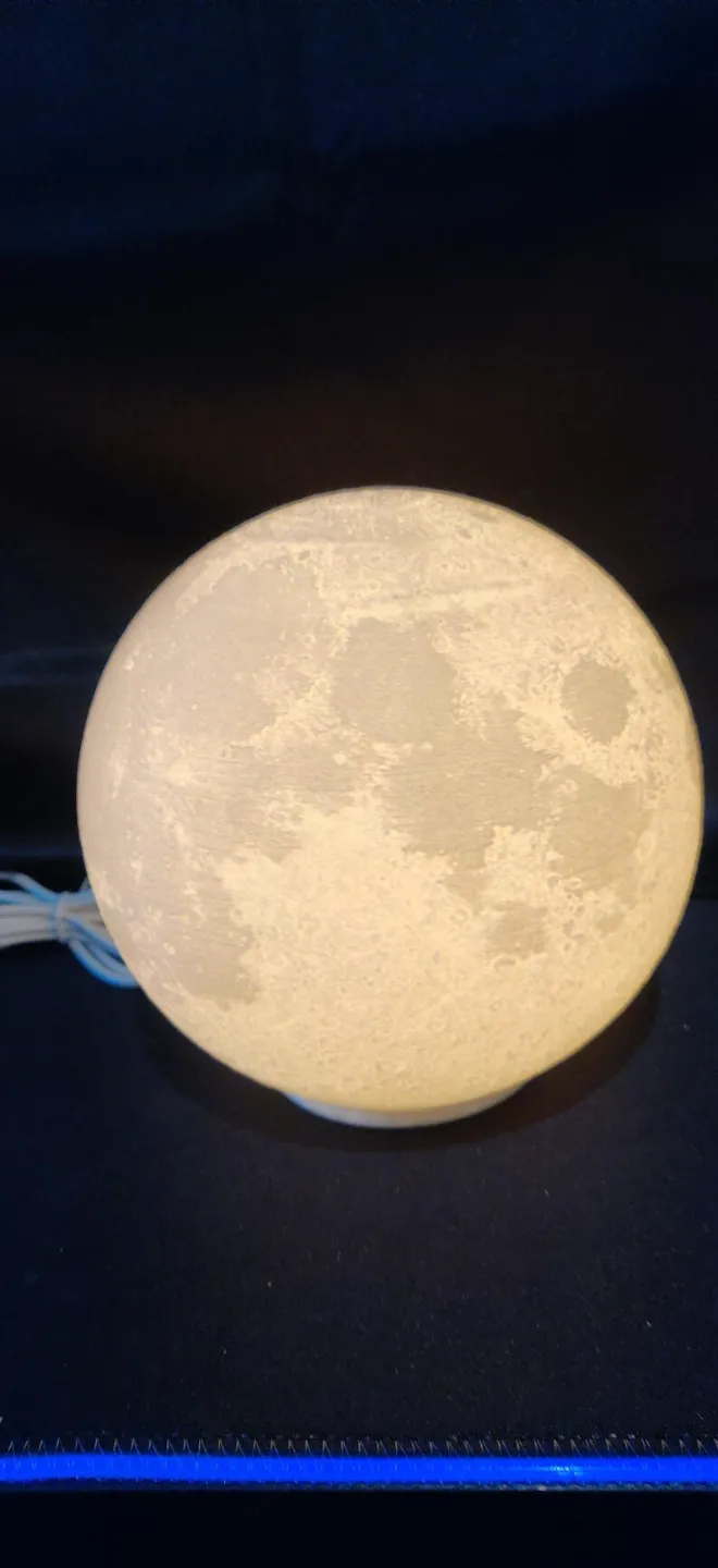 Globe Lithophane Lamps (Moon and Mars) by Pla Dreams - MakerWorld
