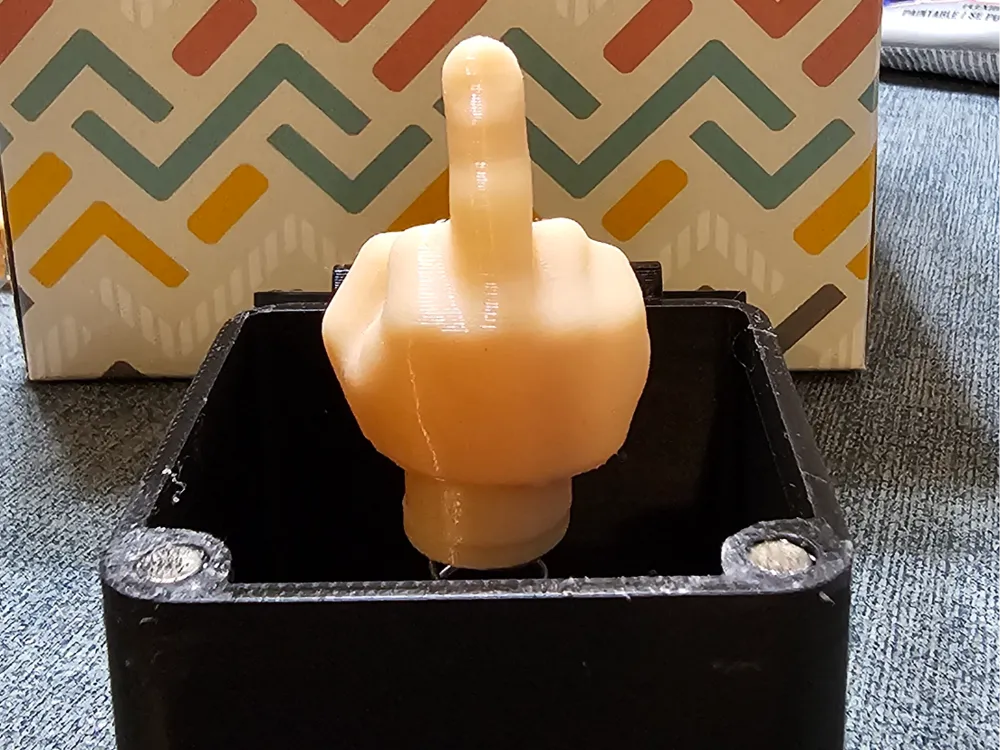 middle finger in a box Remixed by oosel7 MakerWorld: Download Free 3D ...