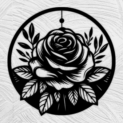 Rose line art by The line art guy - MakerWorld