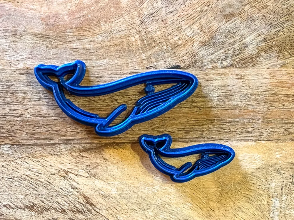 Whale stamp embossing cookie cutter - Free 3D Print Model - MakerWorld