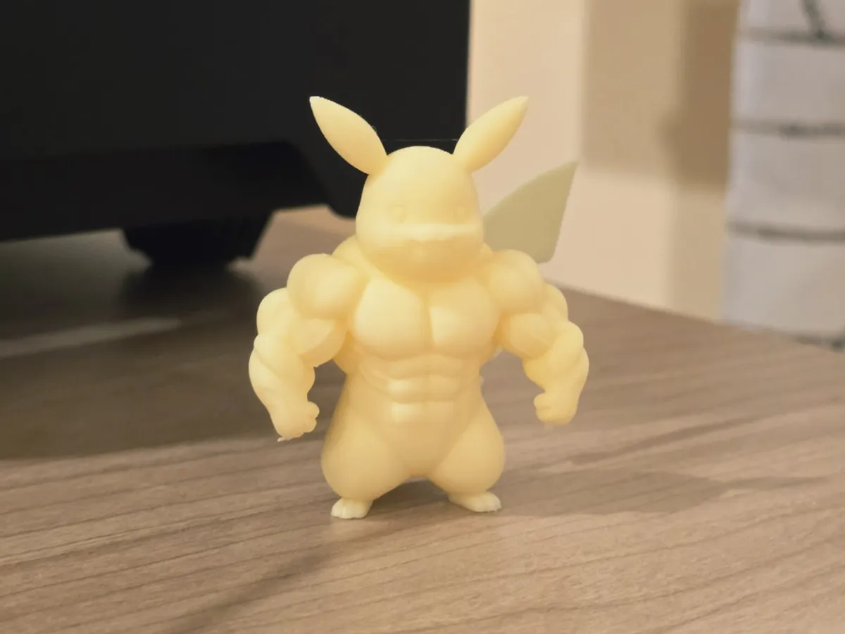 Buff Pikachu – The Gym-Bro of the Pokémon World - Free 3D Print Model ...