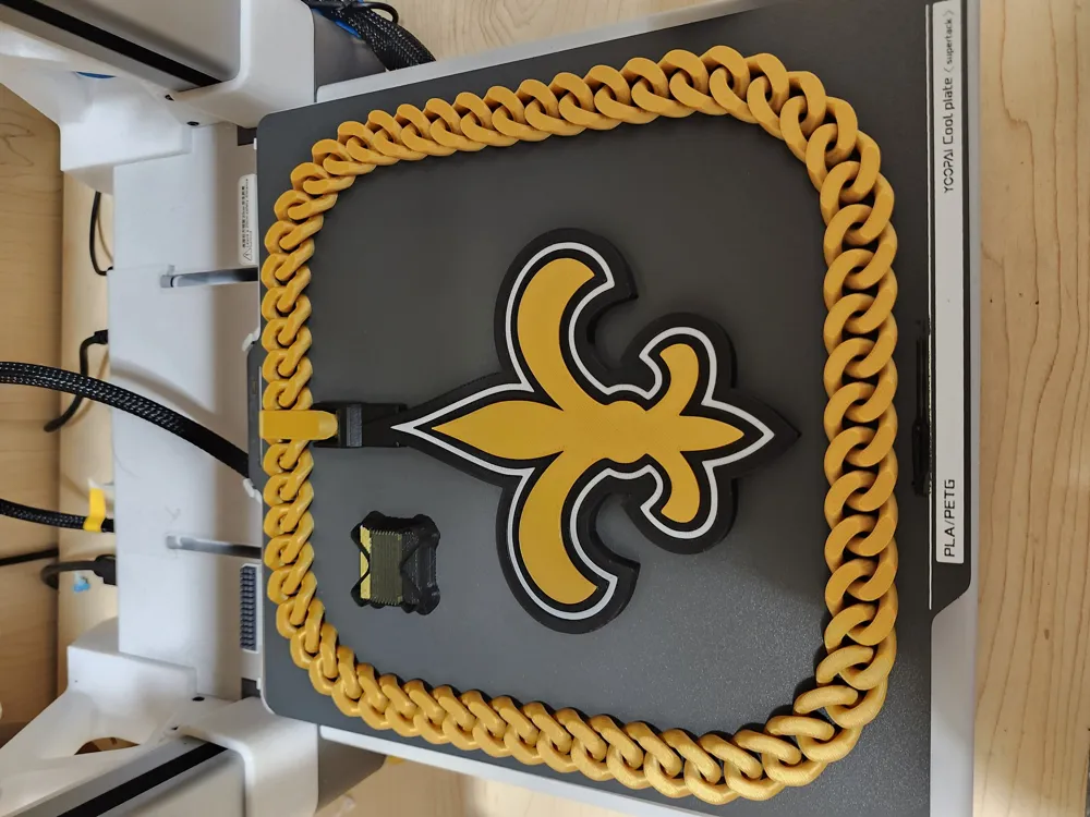 Saints BIG pendant on Cuban link chain by Galaxy Forge 3D MakerWorld ...