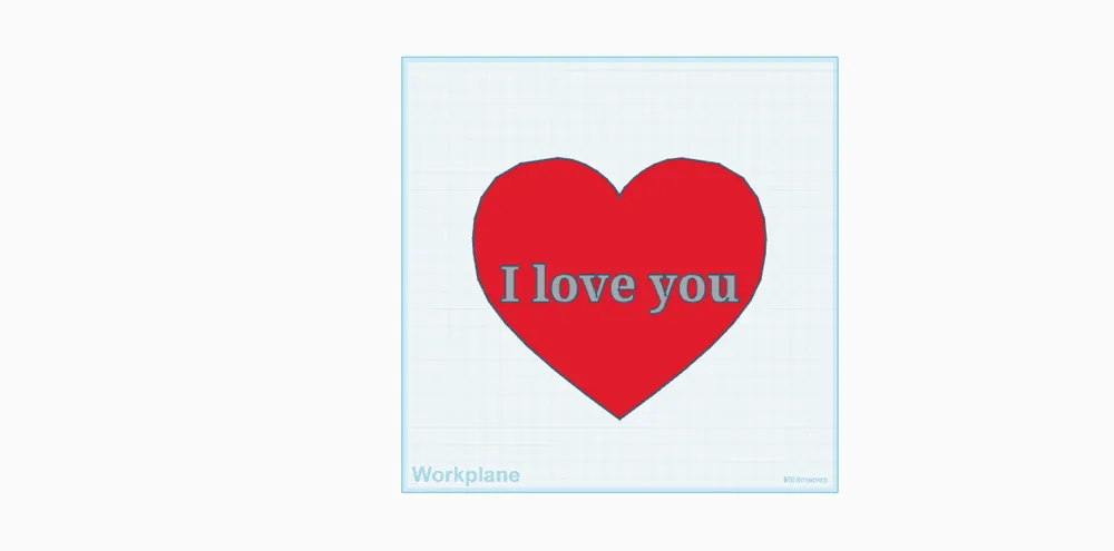 "I love you" heart - Free 3D Print Model - MakerWorld