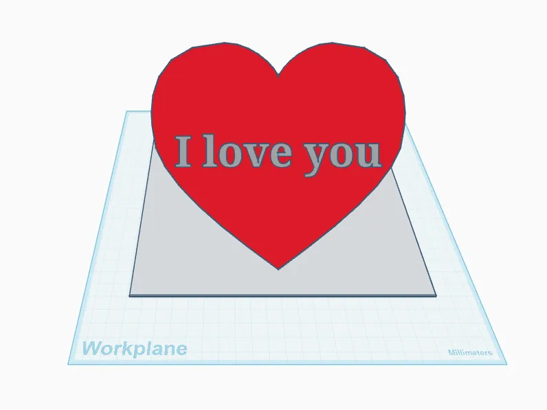 "I love you" heart - Free 3D Print Model - MakerWorld
