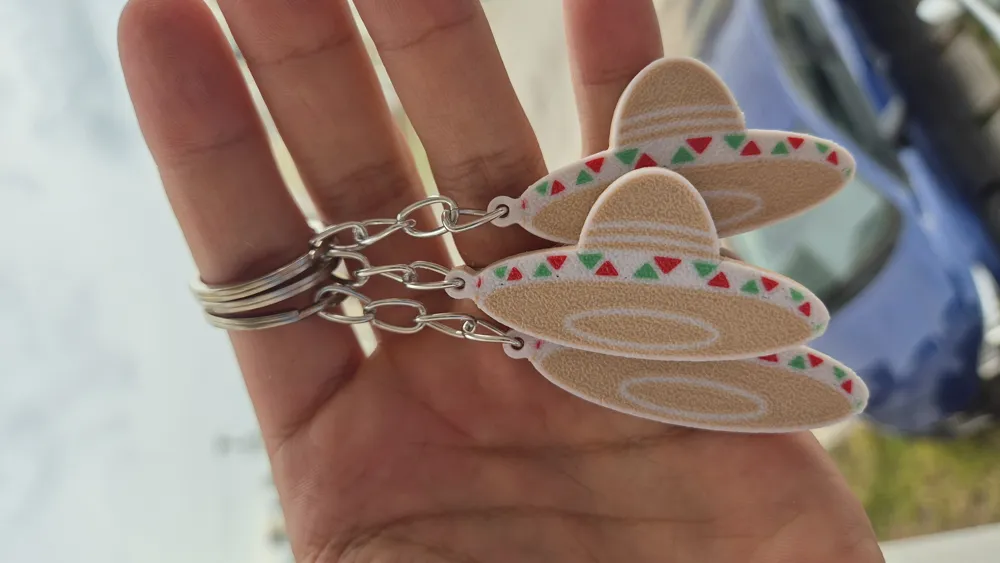 KEYCHAIN SOMBRERO by 3Design.Center MakerWorld: Download Free 3D Models