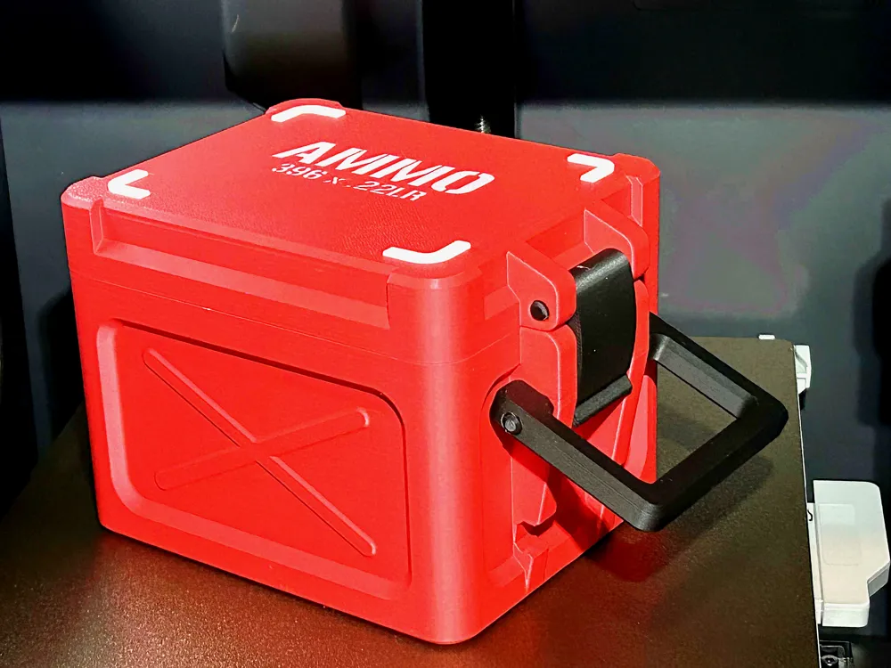 .22 Ammo Storage Box with Handle – Compact - Free 3D Print Model ...