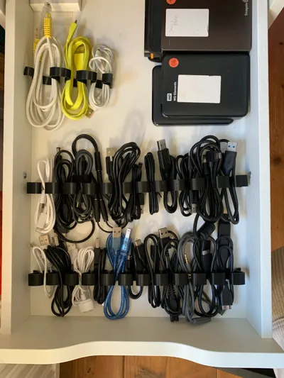 Simple Cable Organizer (perfect for IKEA Alex) by Jännis - MakerWorld