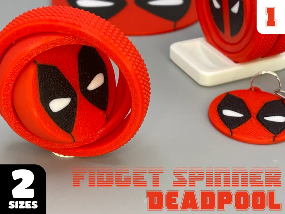 Deadpool Textured Fidget Spinner [Style 1] by MalcTheOracle - MakerWorld