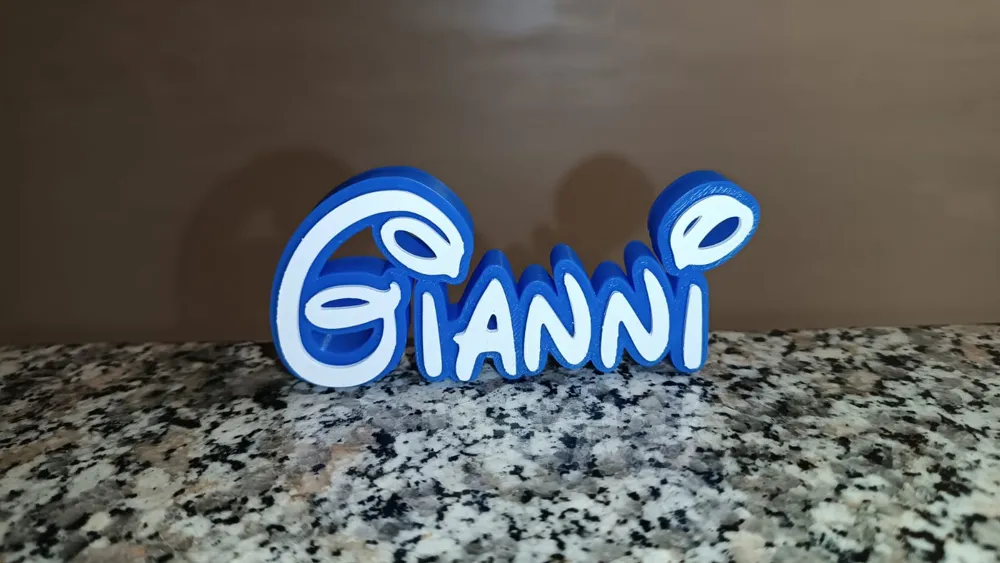 Disney Name Sign Gianni Kid Room Wall Decor 3DART by Fabbiotto ...