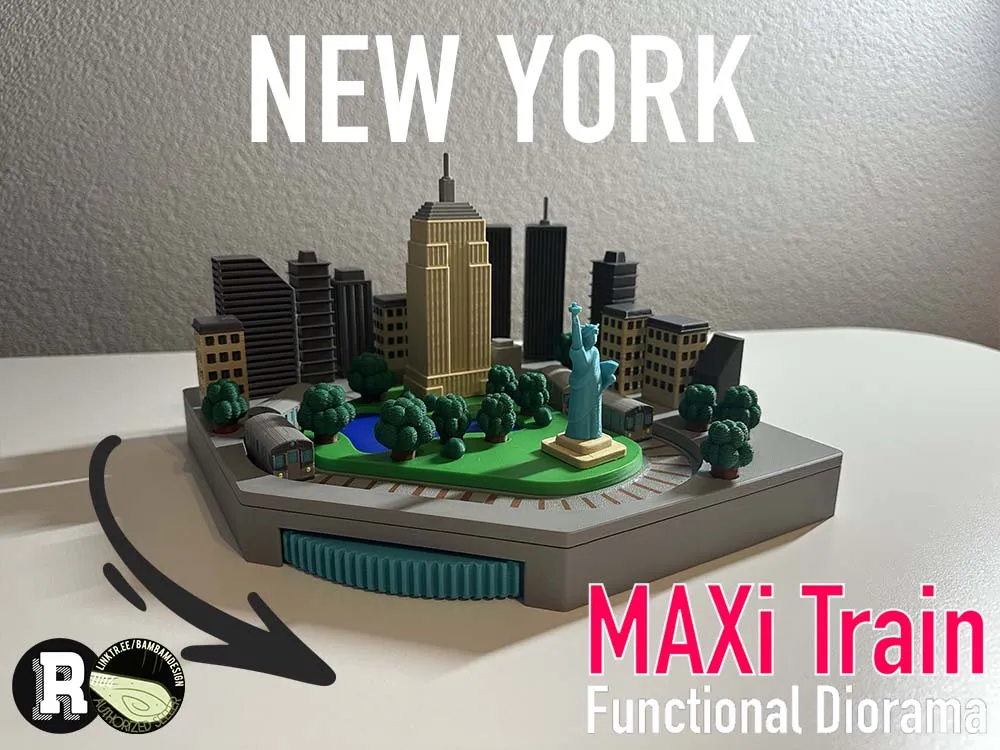 MAXi Train - Functional New York Diorama - Free 3D Print Model - MakerWorld