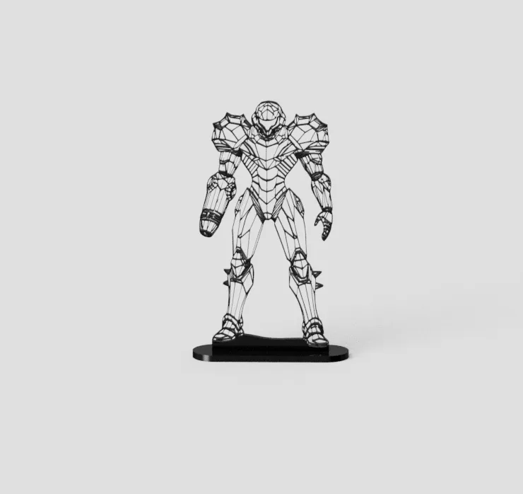 Geometric Samus from Metroid games low poly by HJ_3D_ MakerWorld ...