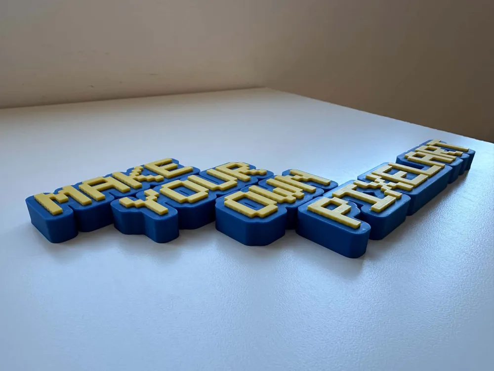 Custom Pixel Text Generator - Free 3D Print Model - MakerWorld