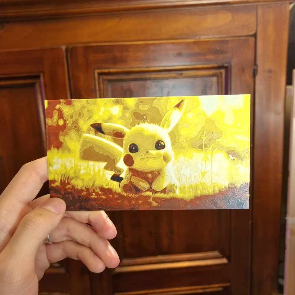 Pikachu Portrait (HueForge) by Big Simi - MakerWorld
