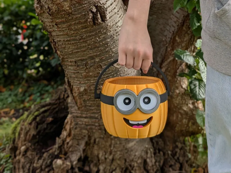 Seau à bonbons d'Halloween mignon (style Citrouille Minion) par ...