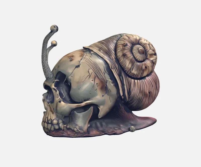 Skull Snail by OverhangOverlord MakerWorld: Download Free 3D Models